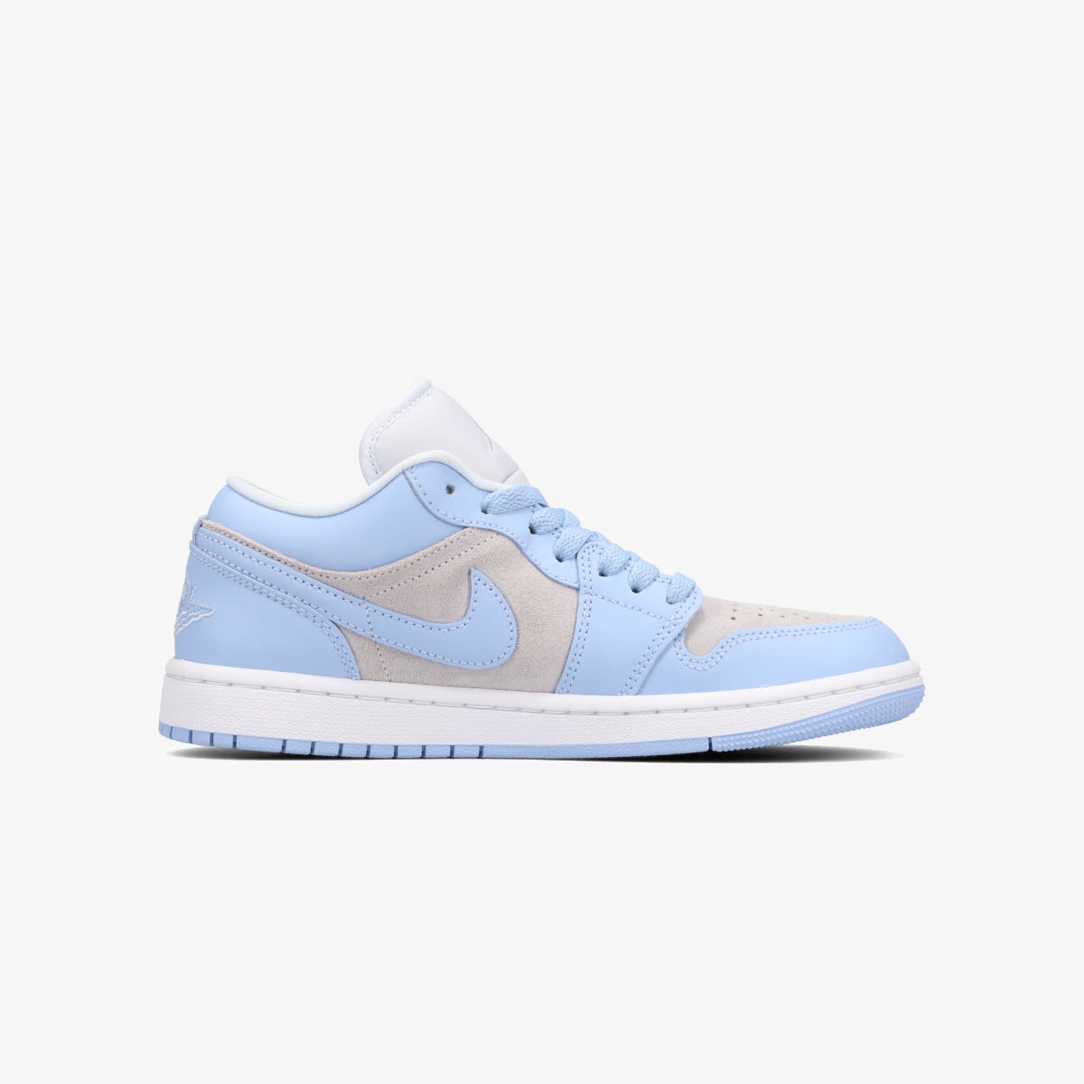 NIKE WMNS AIR JORDAN 1 LOW FOOTBALL GREY/ALUMINUM/WHITE – KICKS LAB.