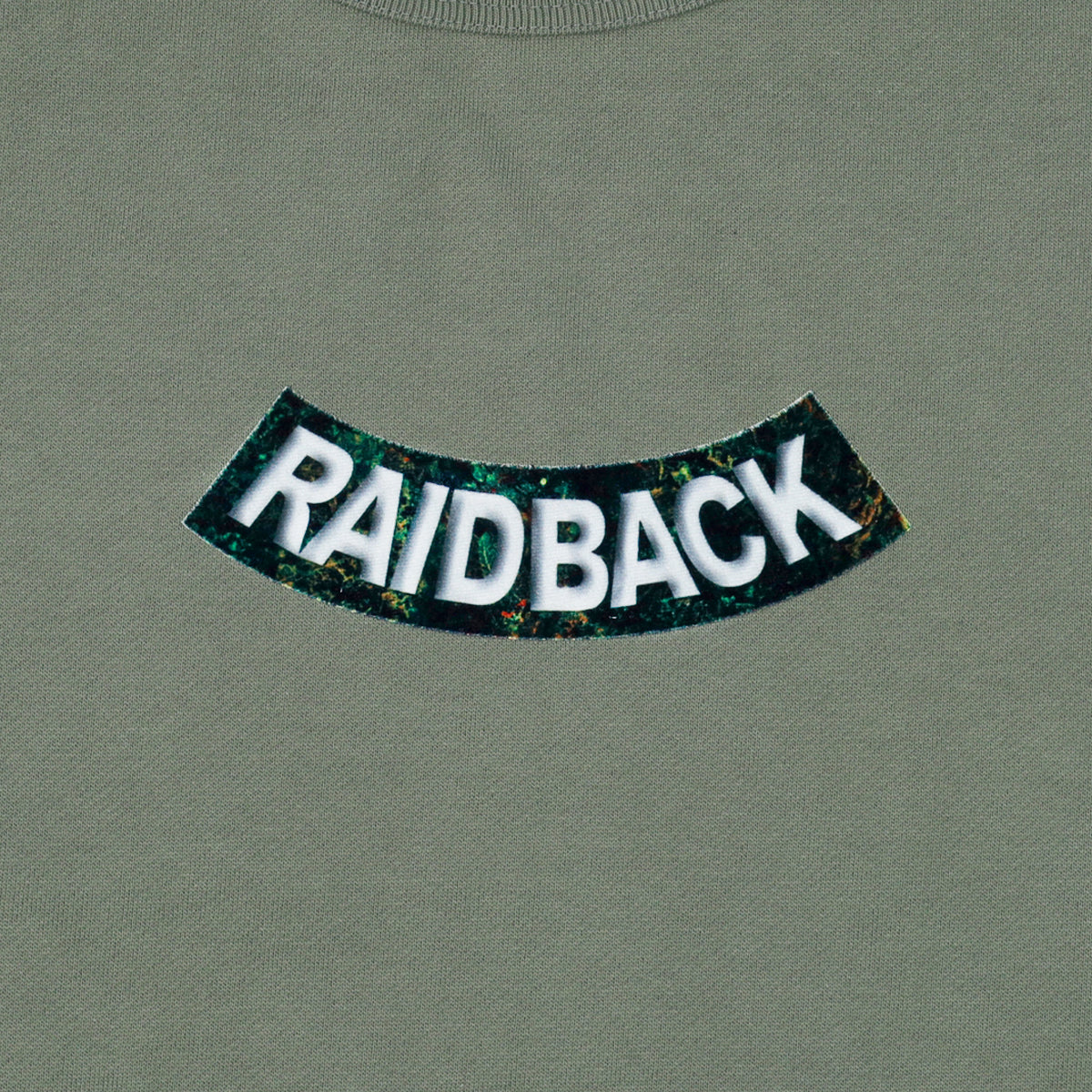 raidback fabric Velour Arch Crewneck Sweatshirt 【R.W. CAMO】 OLIVE raid ...
