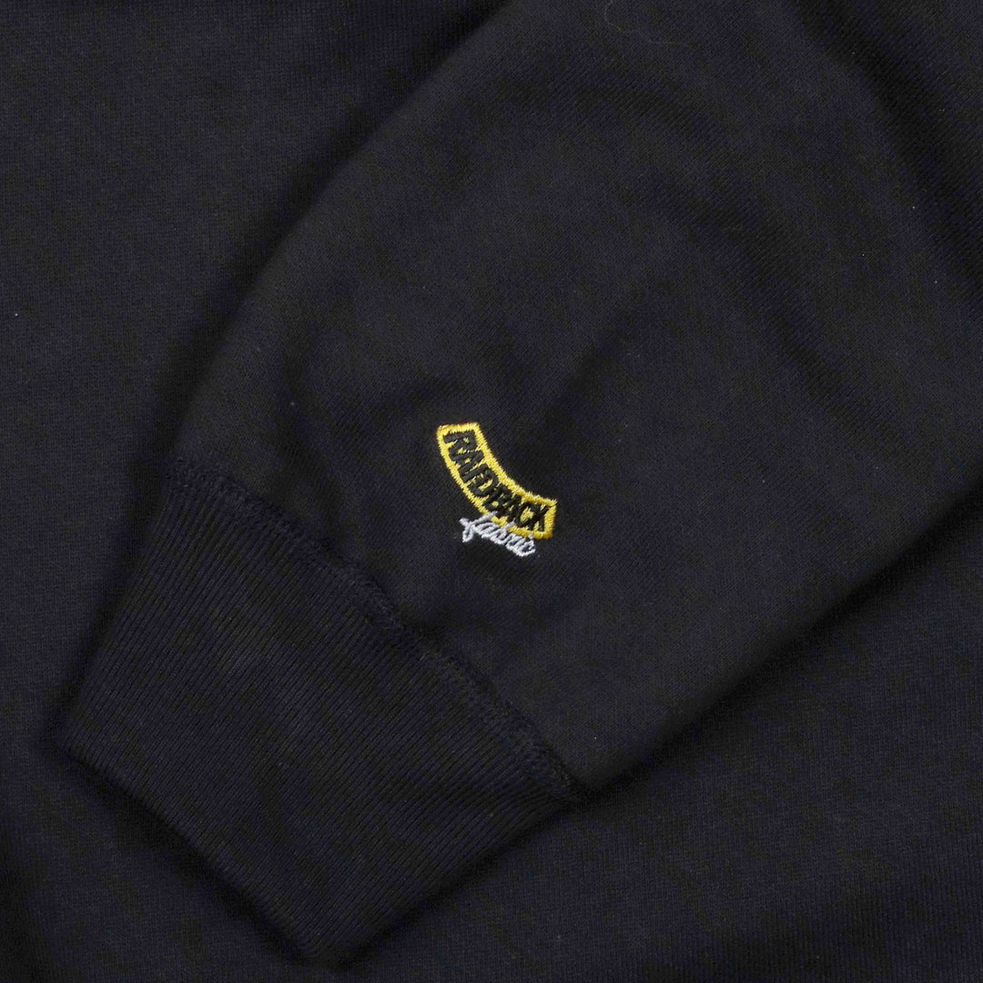 raidback fabric walk this way logo Crew Neck Sweatshirt BLACK raid-crew ...