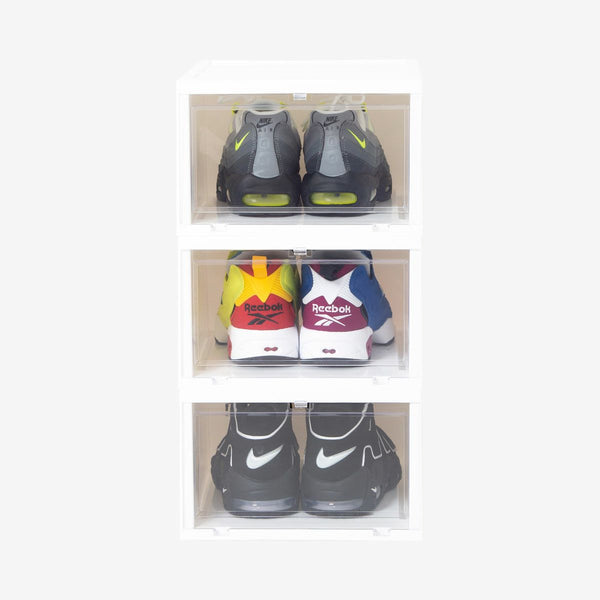 KICKS LAB. SHOE STORAGE BOX 3 BOX SET WHITE