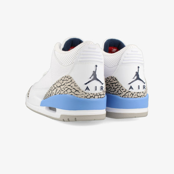NIKE AIR JORDAN 3 RETRO WHITE/VALOR BLUE/TECH GRAY [UNC] – KICKS LAB.