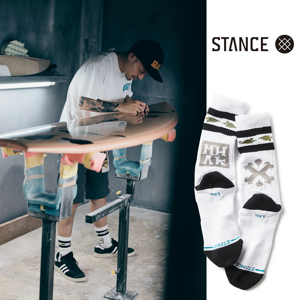 STANCE SOCKS X MHAK X KICKS LAB. KL MHAK