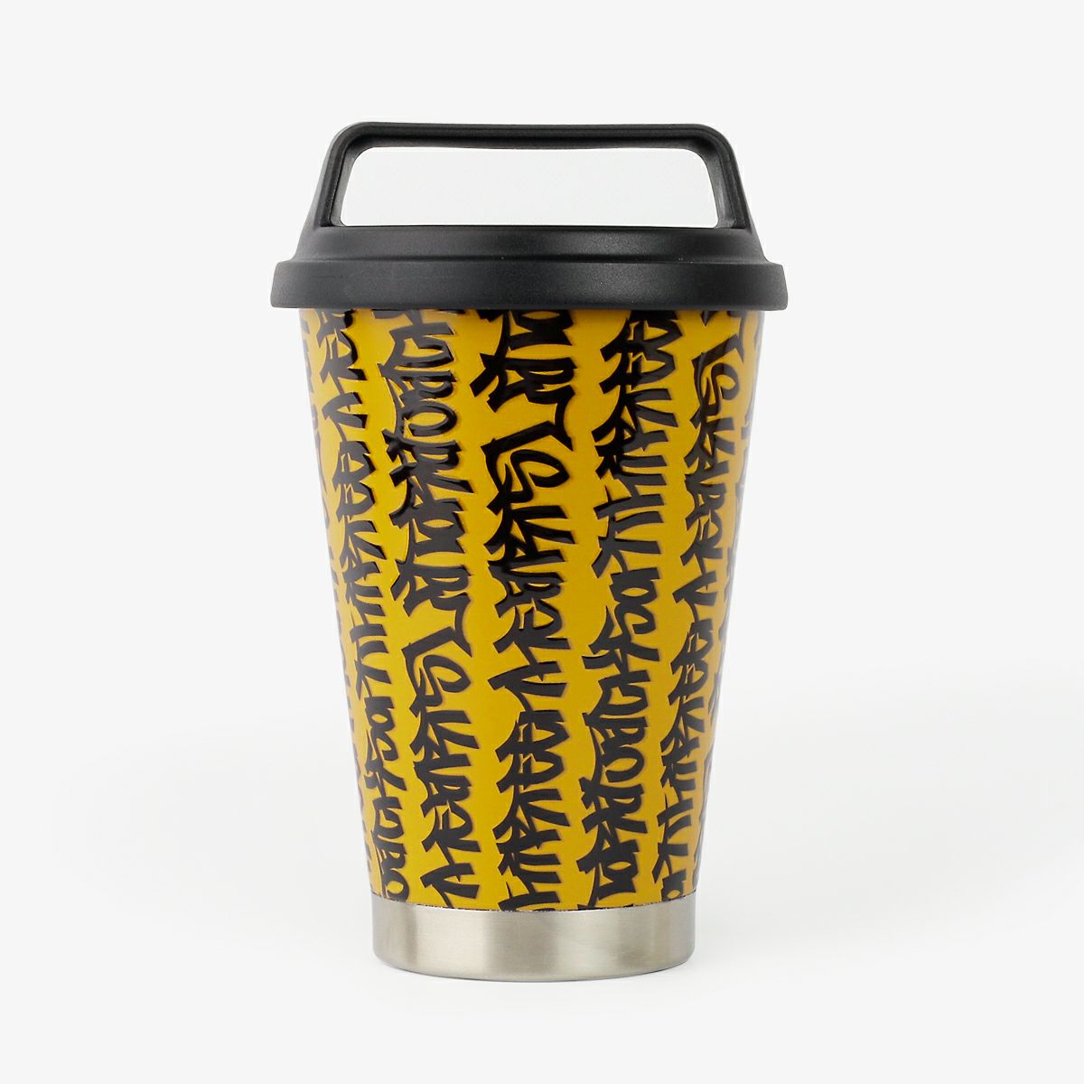 LA TORA JACKSON THIRTEEN HEARTS thermo mug GRIP TUMBLER YELLOW latora ...