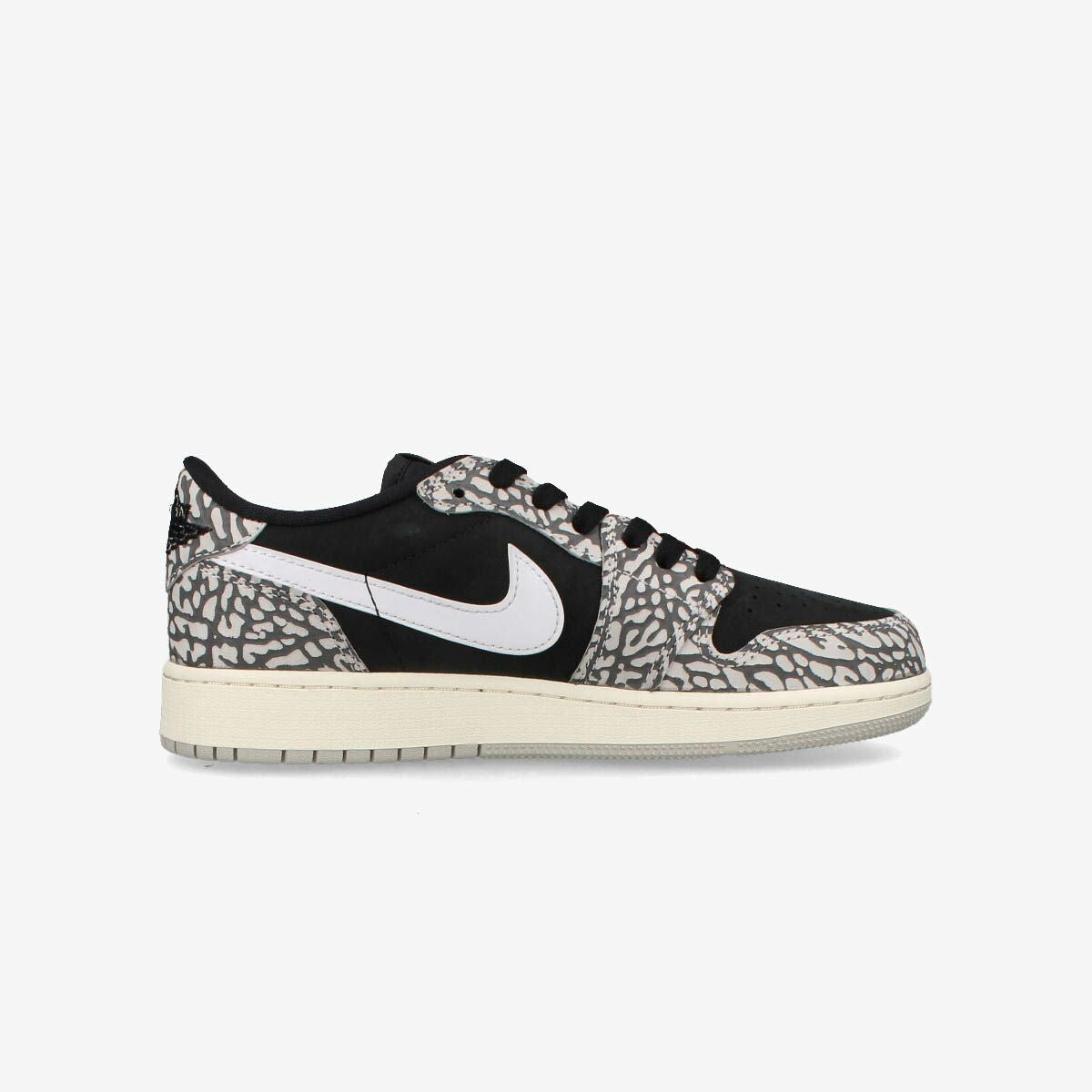 NIKE AIR JORDAN 1 RETRO LOW OG GS BLACK/MUSLIN/TECH GREY/WHITE cz0858 ...